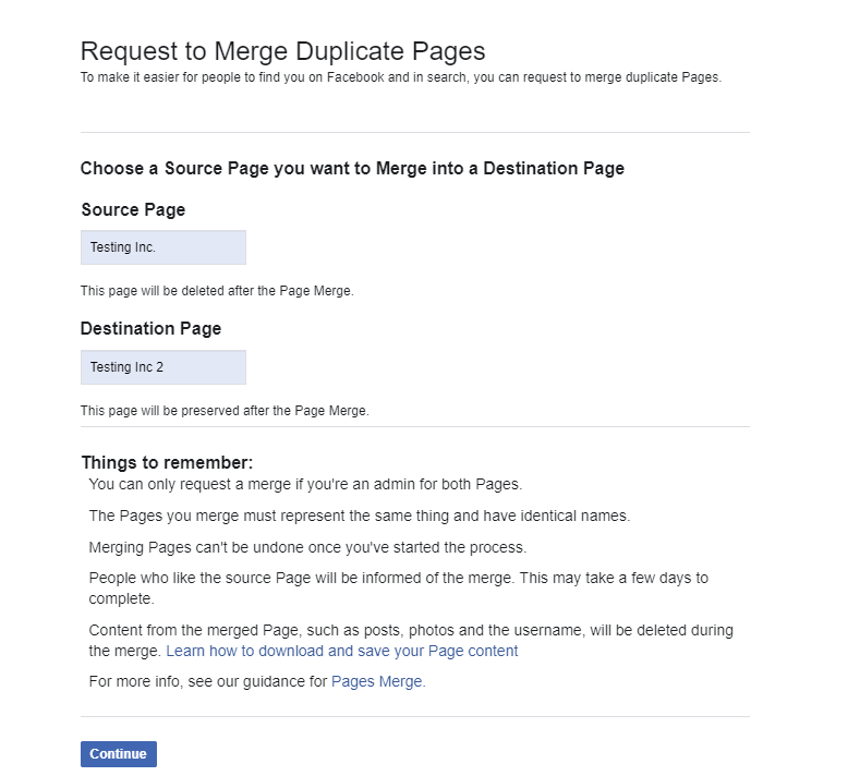 How to Merge Multiple Facebook Pages | Reshift Media Inc.